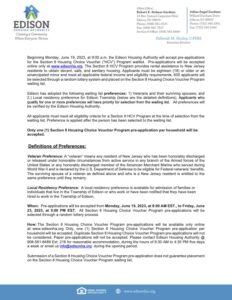 Edison Housing Authority | Housing Subsidy Programs for Edison, NJ