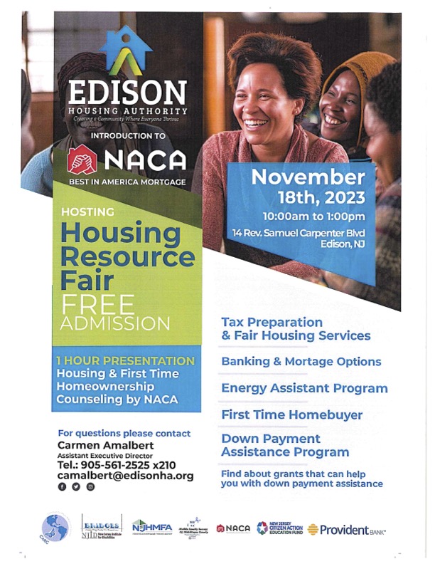 Housing Resource Fair | Edison Housing Authority